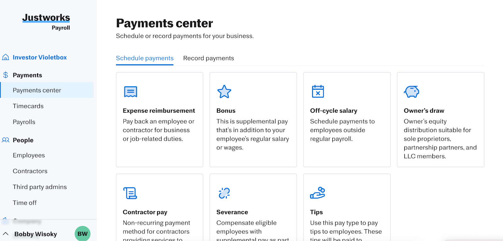 Justworks Payroll: Scheduling One-Time Payments – Justworks Help Center