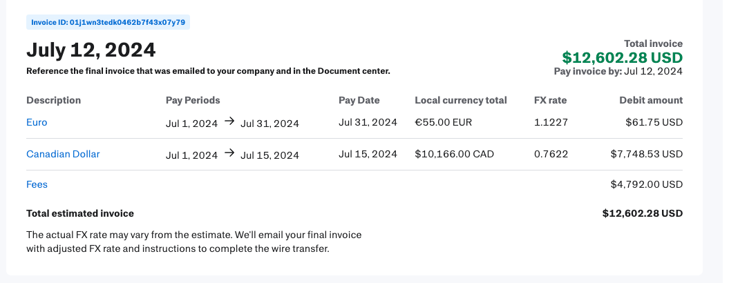 How to View Your International Invoices – Justworks Help Center