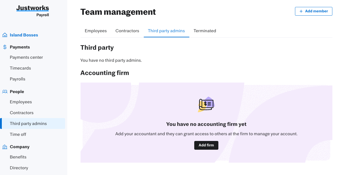 Justworks Payroll: Inviting Third Party Admins and Accountants – Justworks Help Center